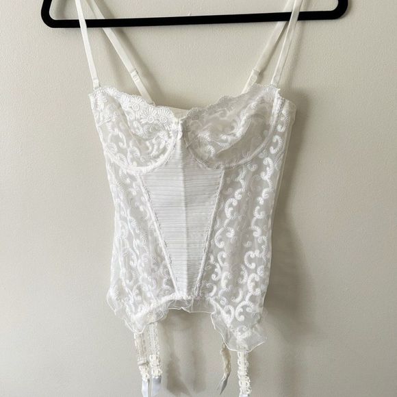 Vintage Intimates And Sleepwear Vintagewhite Lace Corset 36b Poshmark